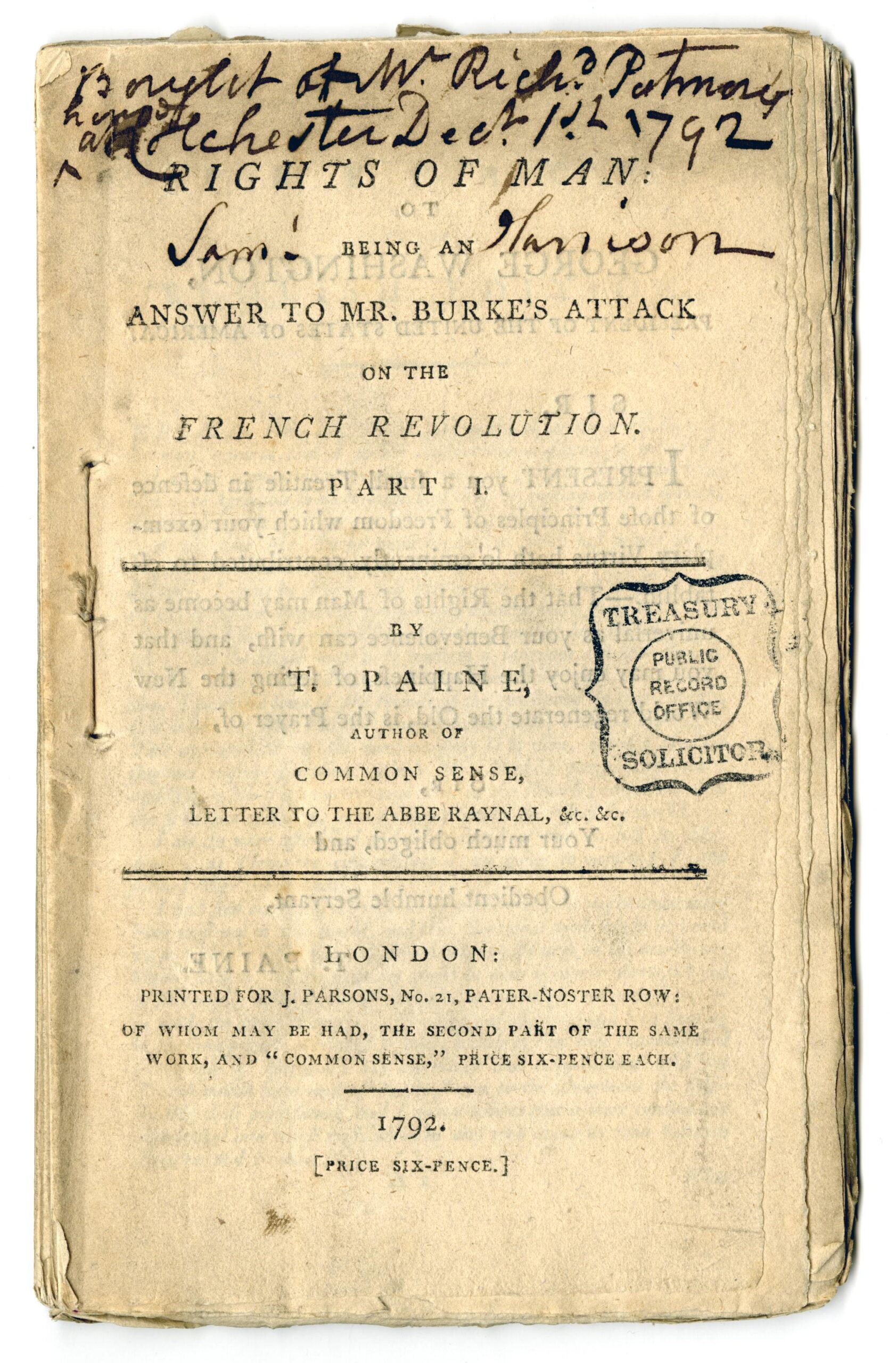 The Enduring Legacy of Paine’s Rights of Man